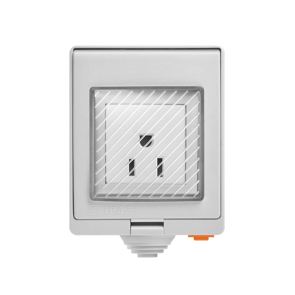 SONOFF S55 WiFi Smart Socket, IP55 Waterproof Smart Plug Outlet Timer Switch for Smart Home, Compatible with Alexa & Google Home Assistant, Compatible with IFTTT, No Hub Required