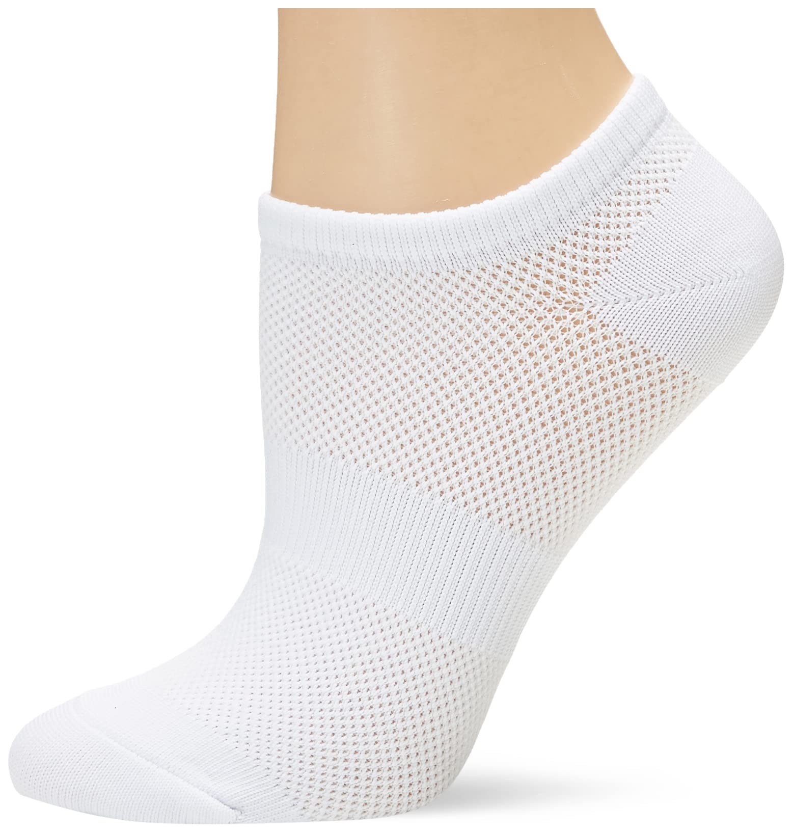 Spalding Women's 5 Pack No Show, White Blue, Sock SZ 9-11, Shoe SZ 4-10.5