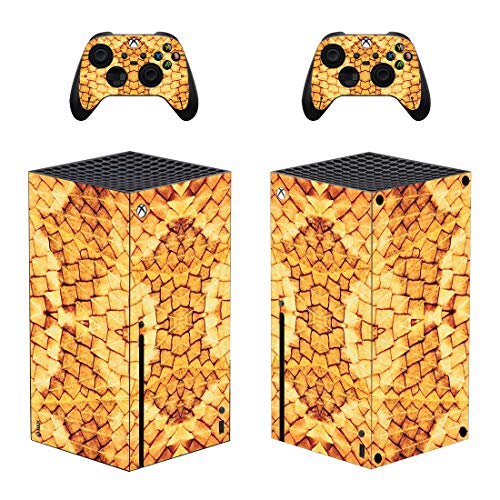 X-box-Series-X Skin Set Vinyl Decal Skin Stickers Protective for X-box-Series-X Console Kinect 2 Controllers - Paysage Color (only fit X-box-Series-X )