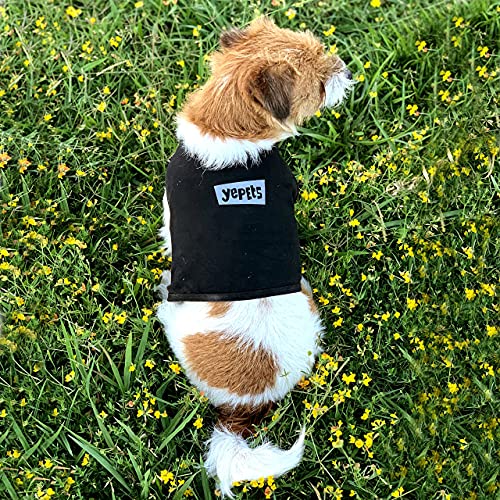 YEPETS Anti-Stress Suit for Dogs. 95% Cotton Relaxing and Calming Jacket (X-Small, Midnight Black)