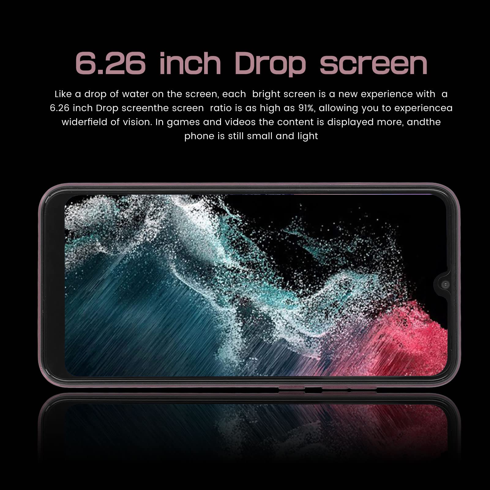 S22+ Ultra 6.26in Unlocked Smartphone, Face ID HD Full Screen Unlocked Cell Phone, 4GB ROM 64GB RAM , for Android 10, 5MP 8MP Cameras, 2800mAh, Dual SIM Mobile Phone Support WiFi BT FM(Rose Gold)