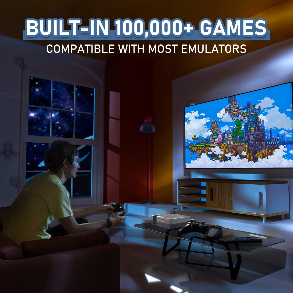Retro Game Console Retroplay - Super Console Cube X3 100,000+ Video Games,Emulator Console Compatible 70+ Emulators,Emuelec4.5/Android9.0/CoreE 3-in-1, 4K UHD Support,Plug-and-Play Video Game Console