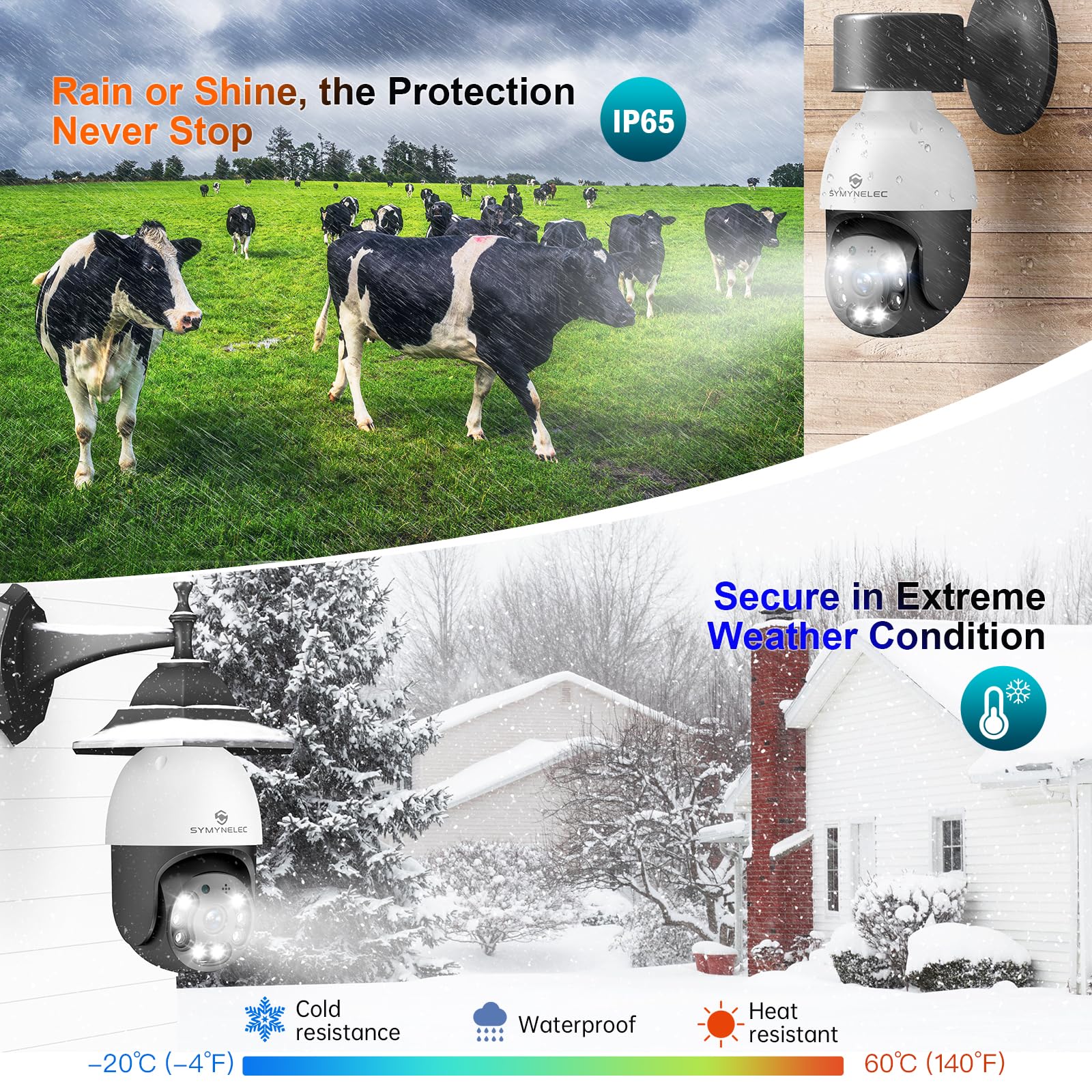 SYMYNELEC Light Bulb Security Camera Outdoor Waterproof 2.5K, 2.4GHz Wireless WiFi Light Socket Cam with AI Human Motion Detection Tracking 4MP Color Night Vision Siren Alarm Works with Alexa Google