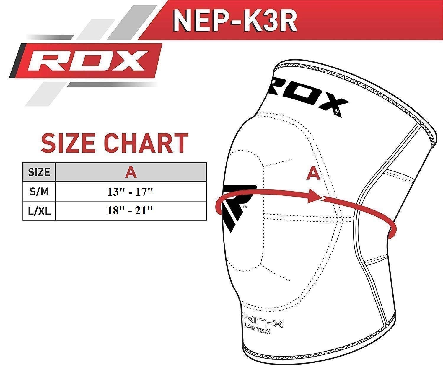 RDX Neoprene Knee Brace Support Guard Elasticated Padded Pain Protector (This is Sold as SINGLE ITEM),Black,L/XL