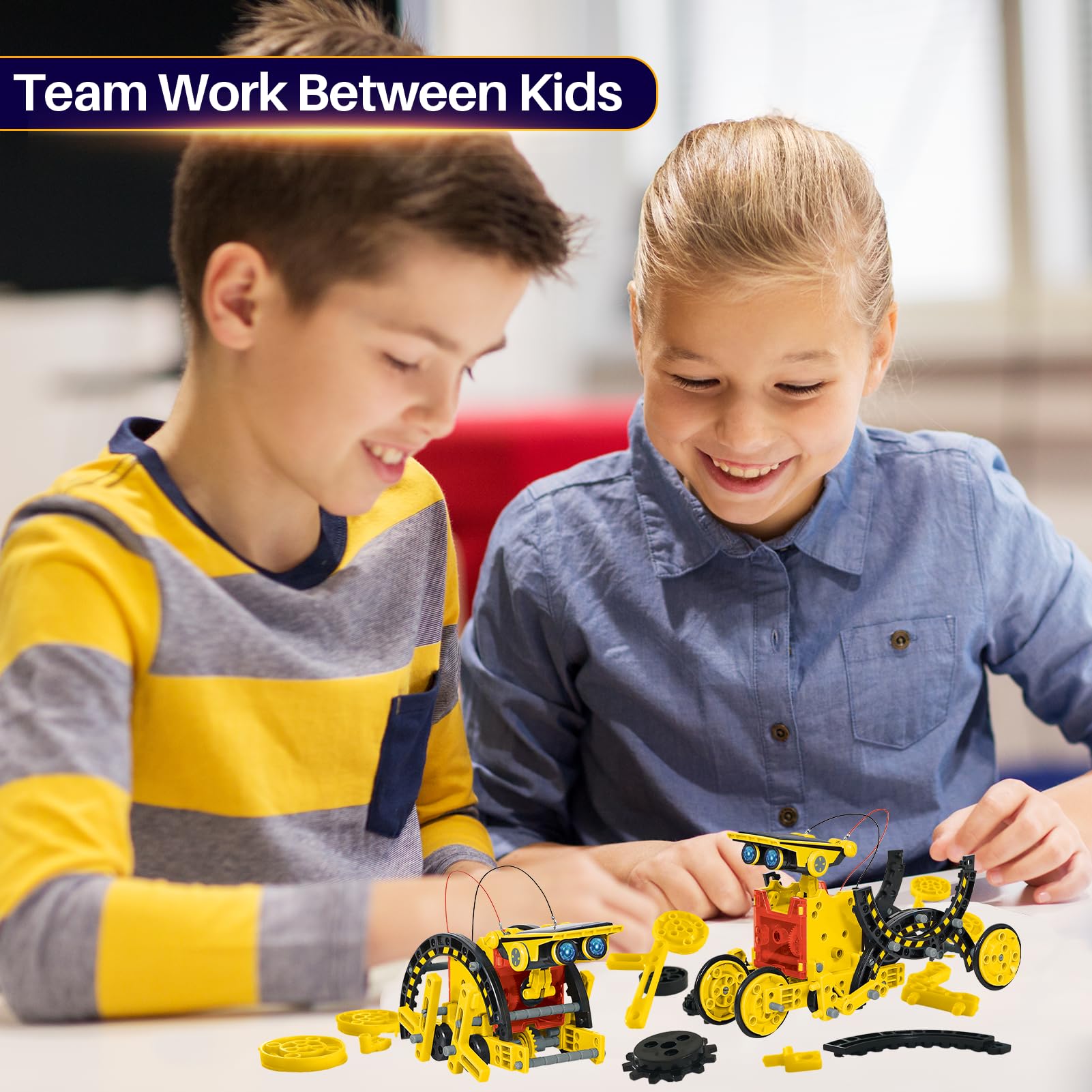 Science Experiment Solar Robots Kits for Boys Girls, 12-in-1 STEM Projects for Kids Ages 8-12, Solar Powered Robot Kit Gifts for Teen Ages 9 10 11 12