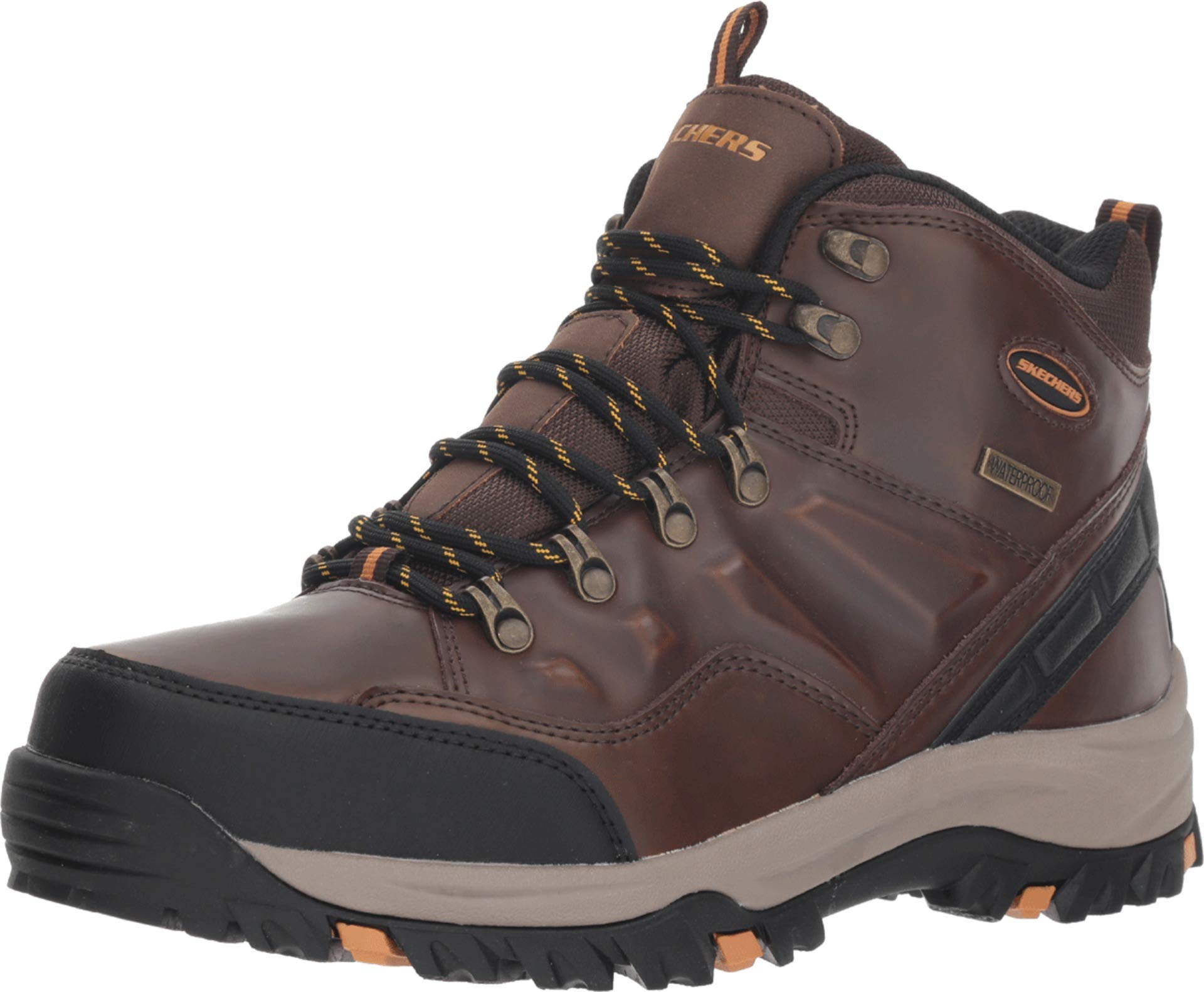 Skechers Men's RELMENT-TRAVEN Hiking Boot, dkbr, 8 Medium US