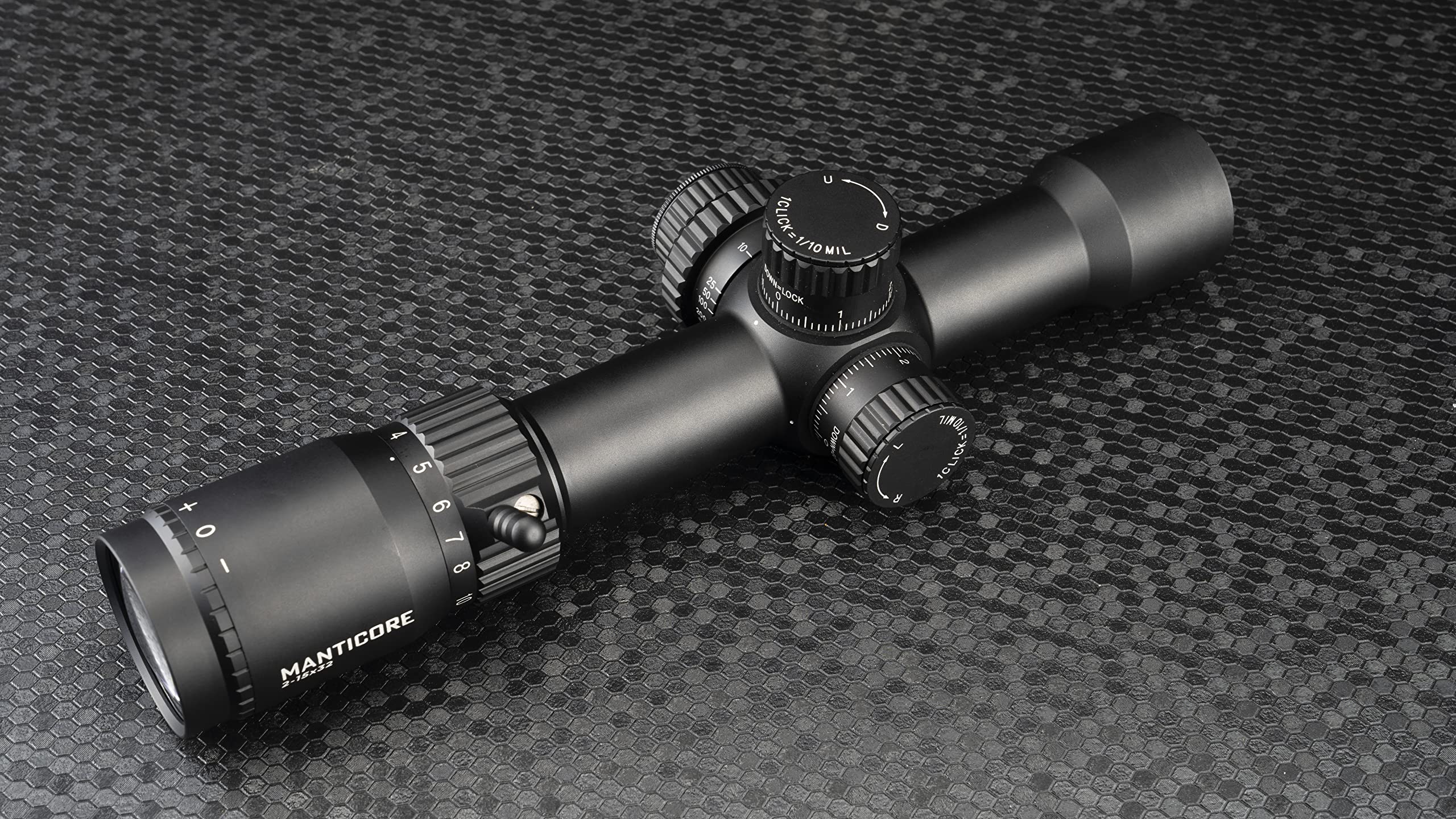 Viiko Manticore 2-15x32 Tactical Scope Side Parallax Adjustment Mildot Throw Lever