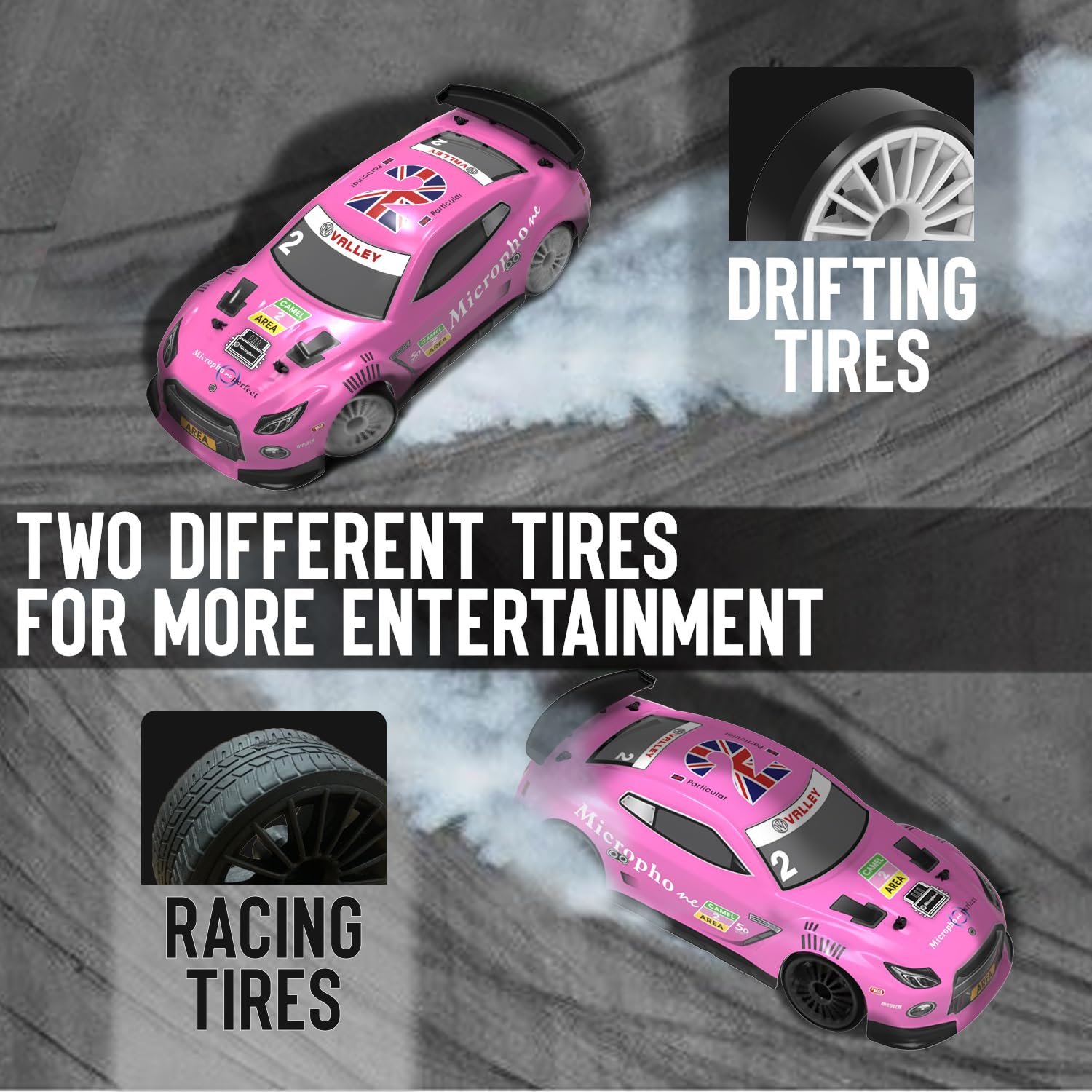 RACENT Remote Control Car - RC Drift Car 1:14 2.4Ghz 4WD 25KPH High Speed Sport Racing Vehicle