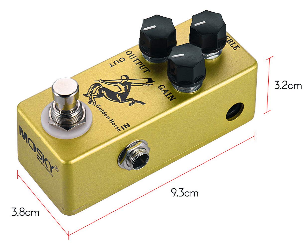 YMUZE Moskyaudio Golden Horse Guitar pedal with Overdrive Function