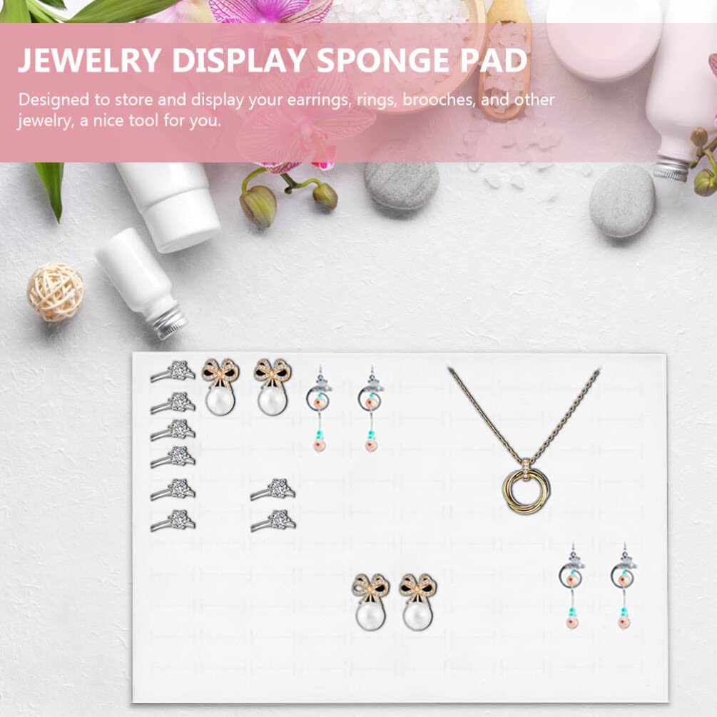 Zerodeko 10pcs Jewelry Box Pad Sponge Tray Sponge Insert Trays Earring Display Pad Jewelry Display Pad Earrings A Necklace Trinket Tray Ring Display Sponge Mat Ear Stud Holder