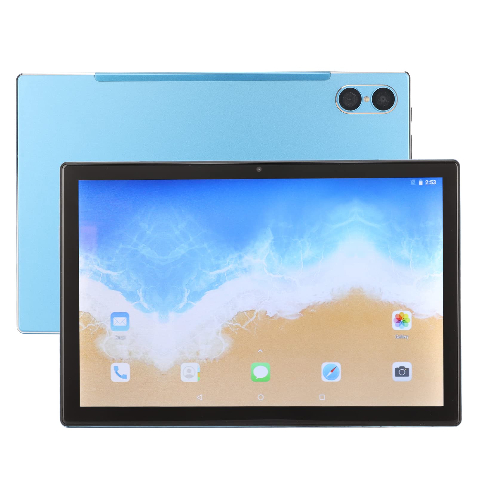 Tablet 10 inch, 4G Phone Tablet 2.4G 5G Dual Band WiFi Android Tablet, MT6797 Octa Core CPU, 8GB RAM 256GB ROM, 7000mAh Battery, 2 Card Slot, Blue