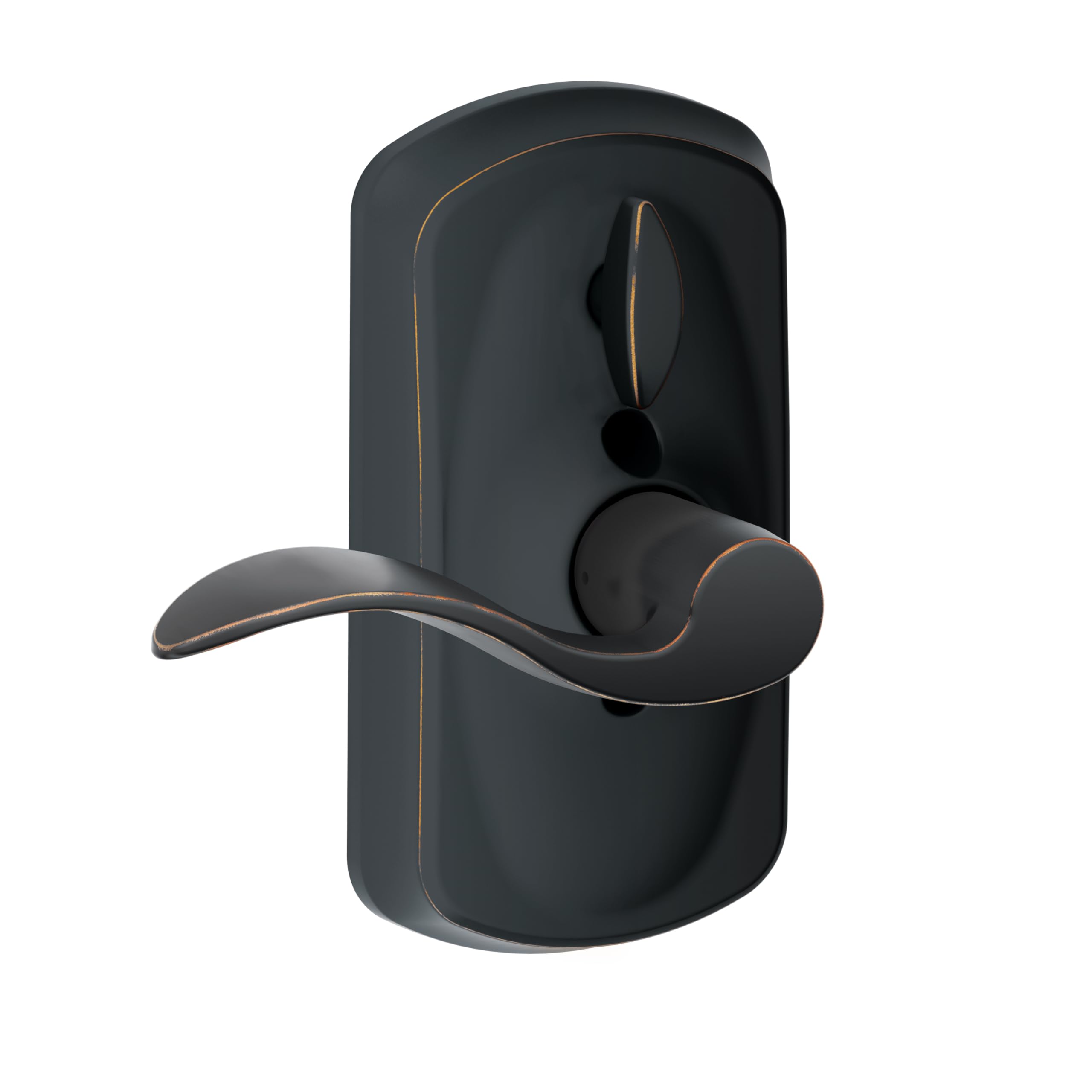 SCHLAGE FE595 PLY 716 Acc Plymouth Keypad Entry with Flex-Lock and Accent Style Levers, Aged Bronze,12 Inch