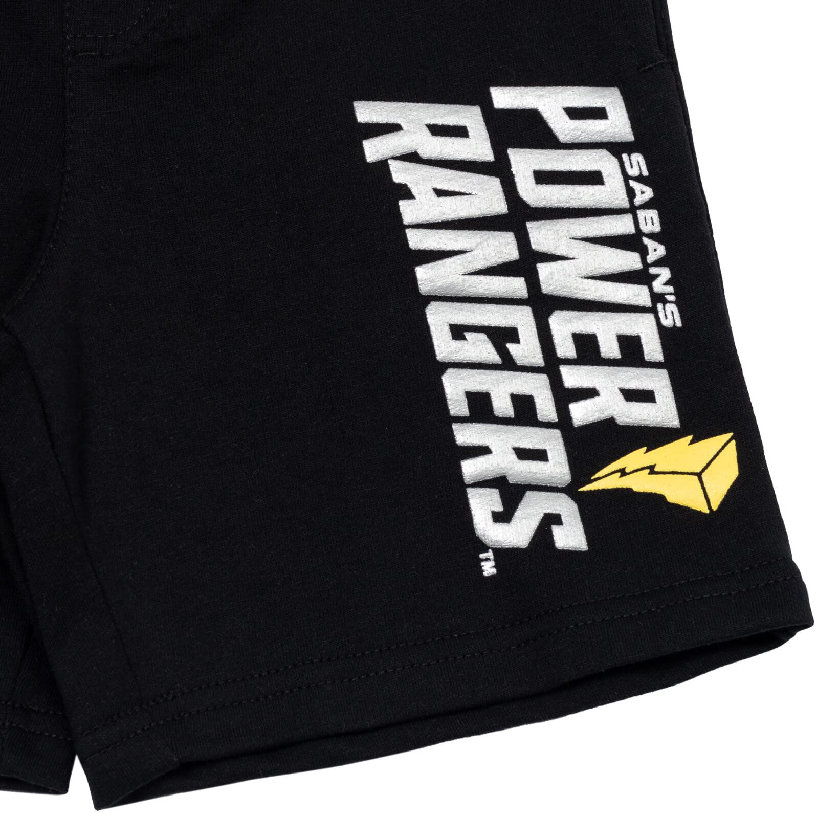 Power Rangers Toddler Boys French Terry 2 Pack Shorts Black/Red 3T