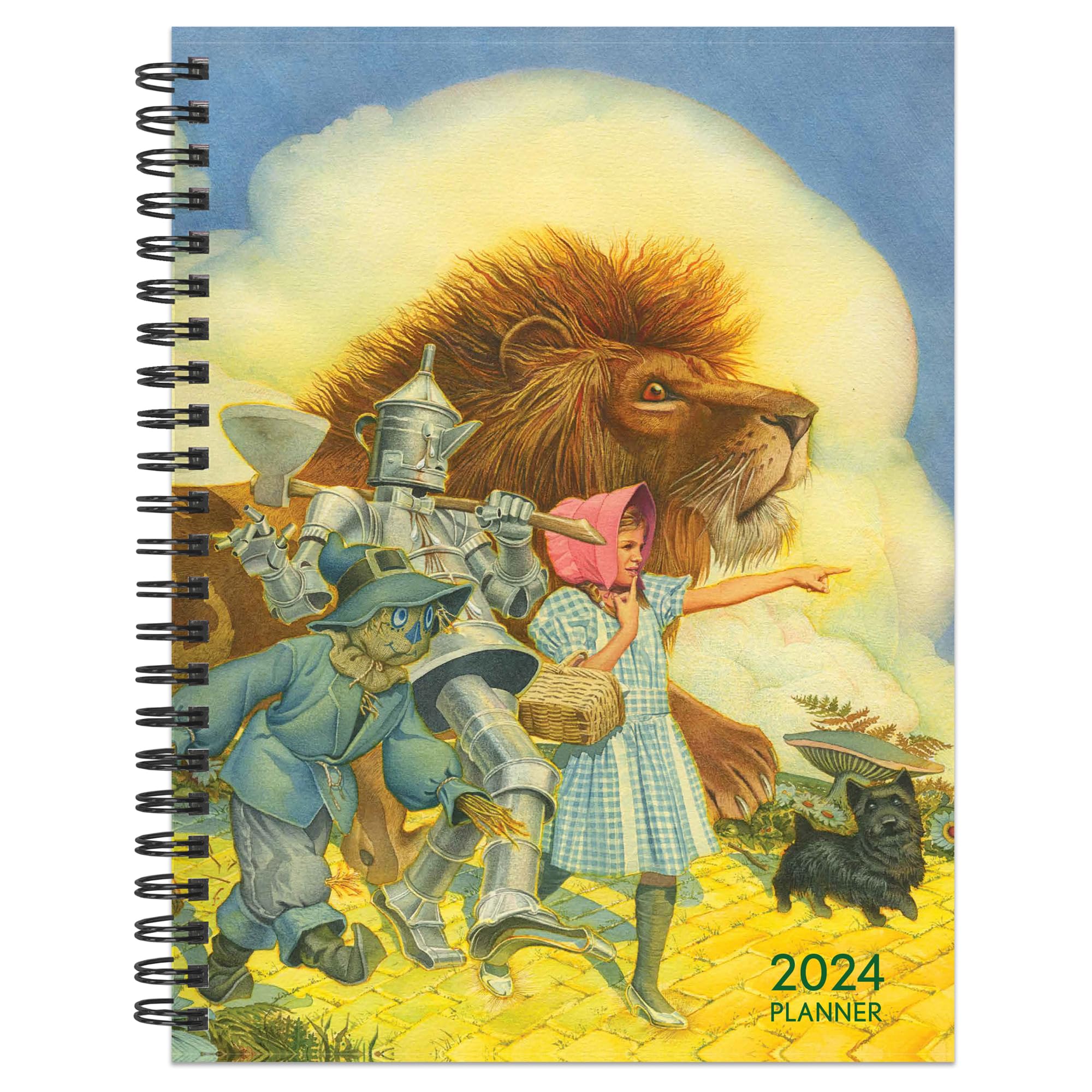 TF PUBLISHING 2024 Wizard of Oz Medium Weekly Monthly Planner | Monthly Life Planner for Women with 2 Page Spreads | 12 Month Calendar and Planning Prompts | Planner for School or Work | 6.5"x8"