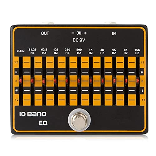 WYFDP 10-Band Equalizer Electric Guitar Effects Pedal String Instrument Maintain Spare Parts for Beginner Guitar Effect Pedal