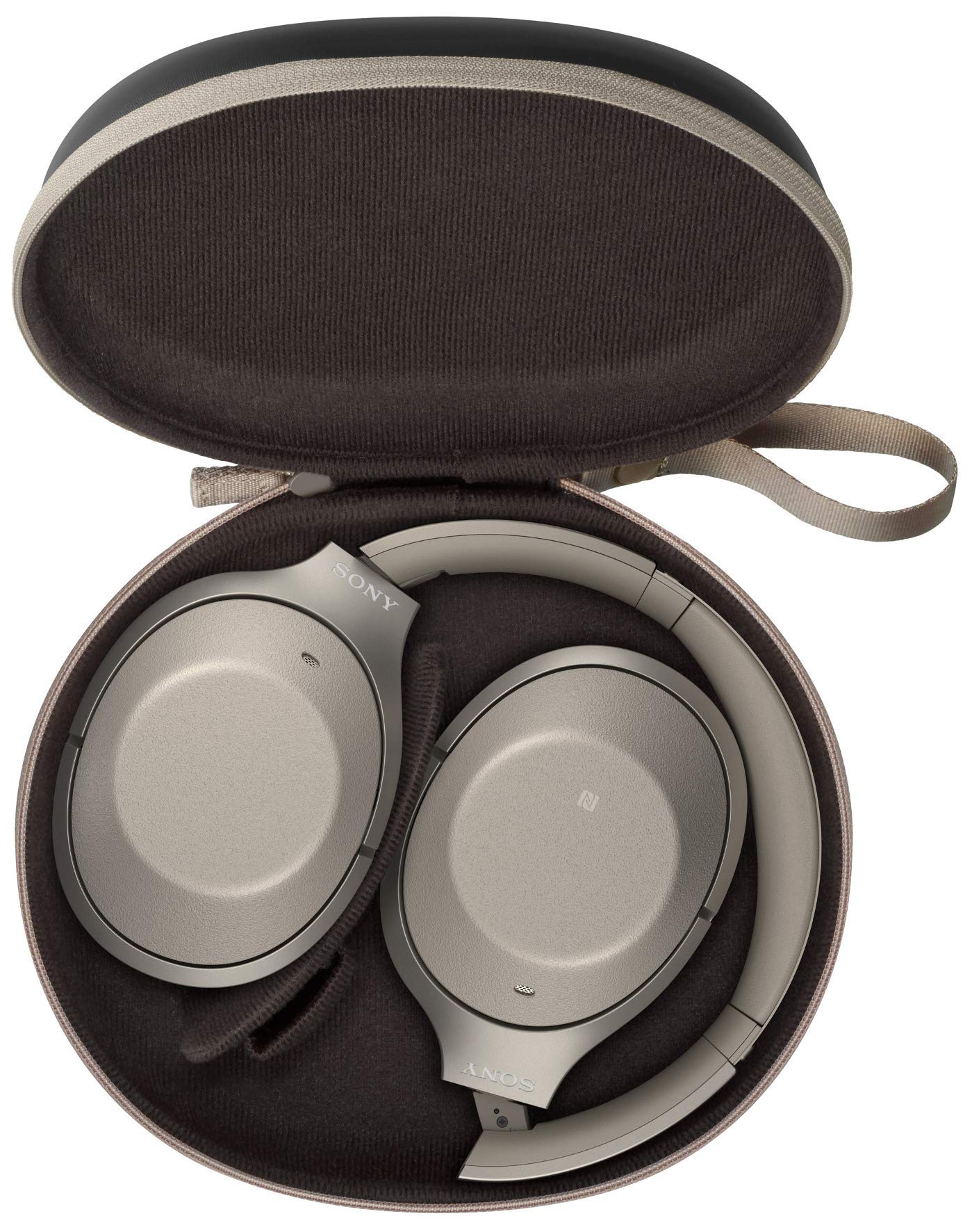 Sony Noise Cancelling Headphones WH1000XM2: Over Ear Wireless Bluetooth Headphones with Microphone - Hi Res Audio and Active Sound Cancellation - Gold (2017 model)