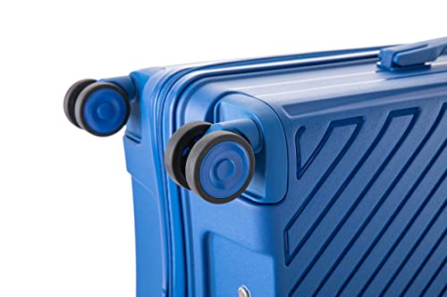 Rockland Prague Hardside Luggage with Spinner Wheels, Blue, 3-Piece Set (20/24/28)