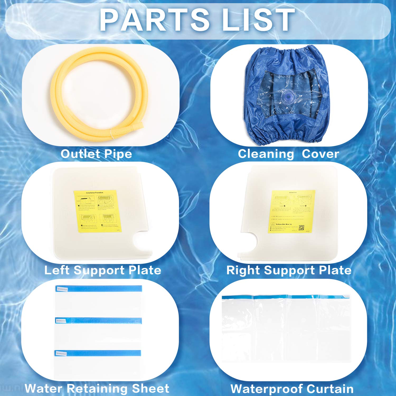 Split Air Conditioning Service Bag with Water Pipe, Wall Mounted Air Conditioning Cleaning Kit