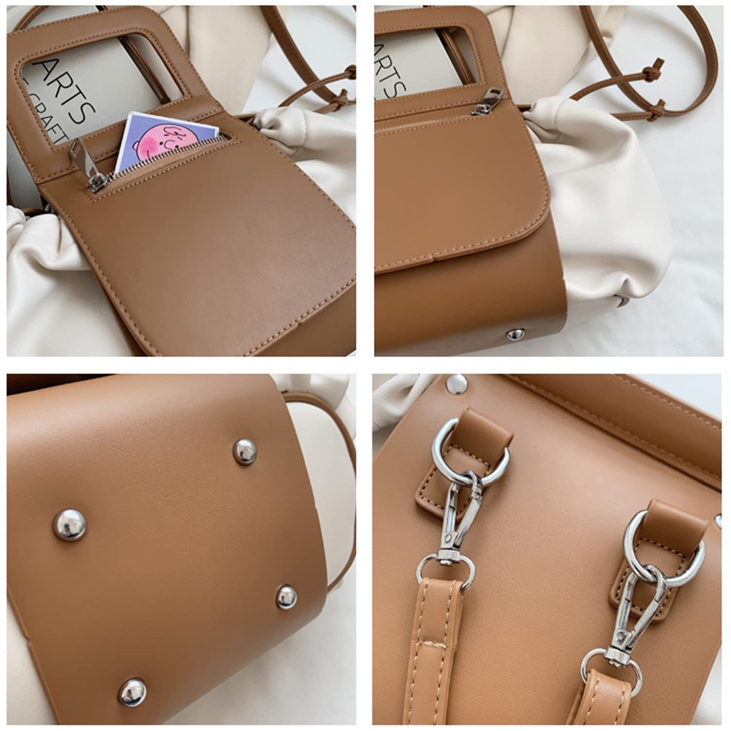 Womens Handbags and Purses Fashion Top Handle Satchel Tote PU Leather Shoulder Bags