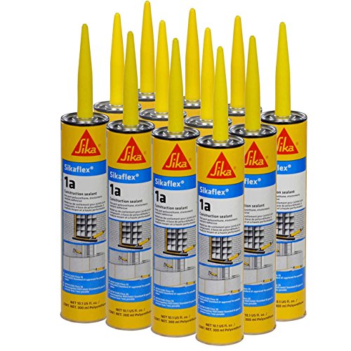 Sikaflex 1A Polyurethane Premium Grade High Performance Elastomeric Sealant, 10.3 fl oz Capacity, Limestone, 12 Tubes