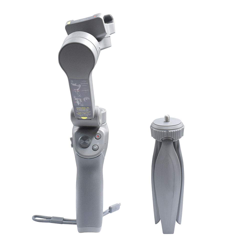 Sure RC OSMO Pocket 2 Mobile 5/4/3 Case and Tripod Bundle, Fits Gopro 11/ DJI OSMO Pocket 2, OSMO Action 3/2, Mobile 3/OM5 MO4 OM3; The Adjustable Grip Handle Tripod is Designed for DJI OSMO Mobile 3