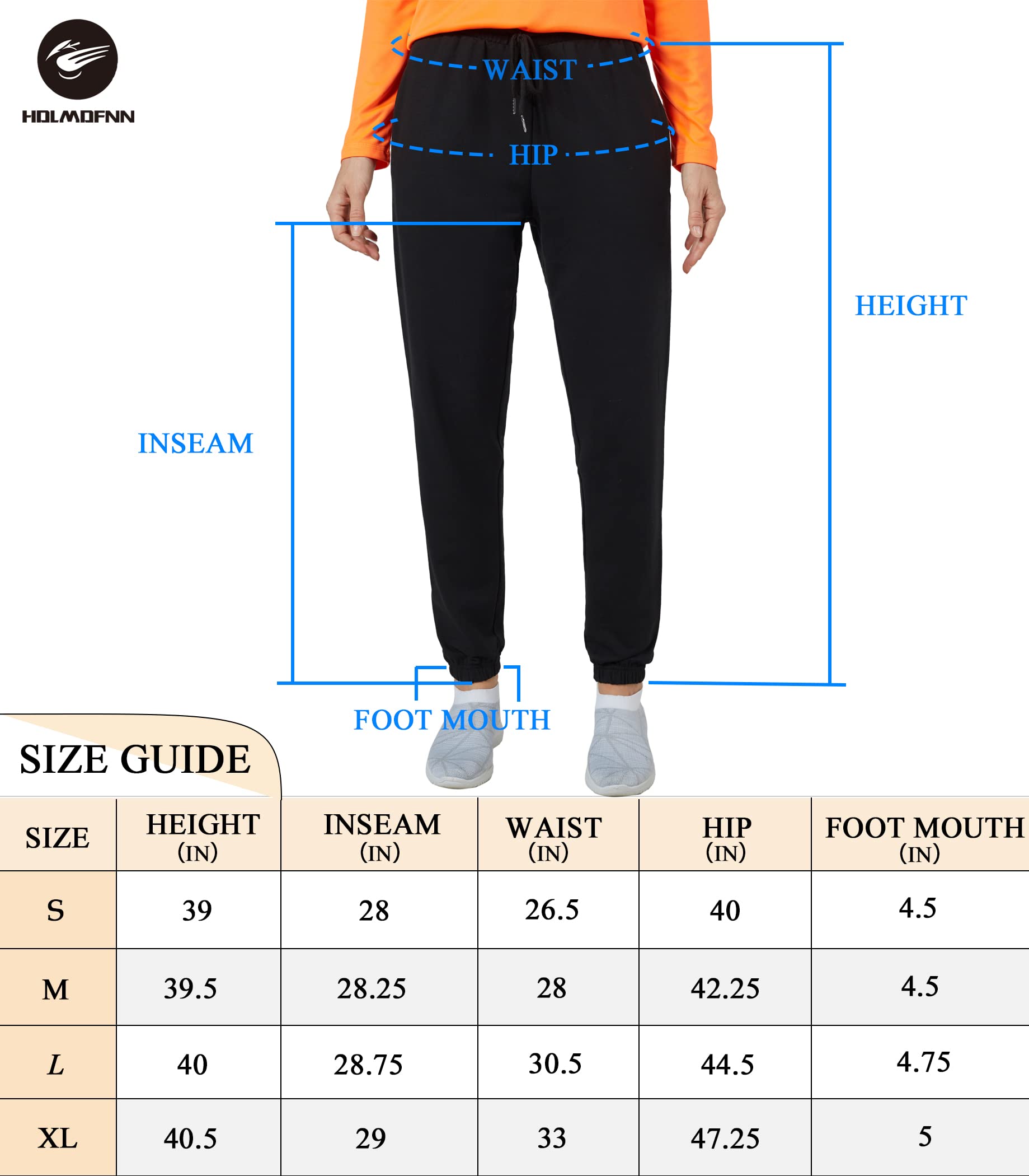 Womens Lightweight Drawstring Sweatpant High Waisted Casual Athletic Jogger Comfort Workout Cinch Bottom Pant with Pockets(Black,L)