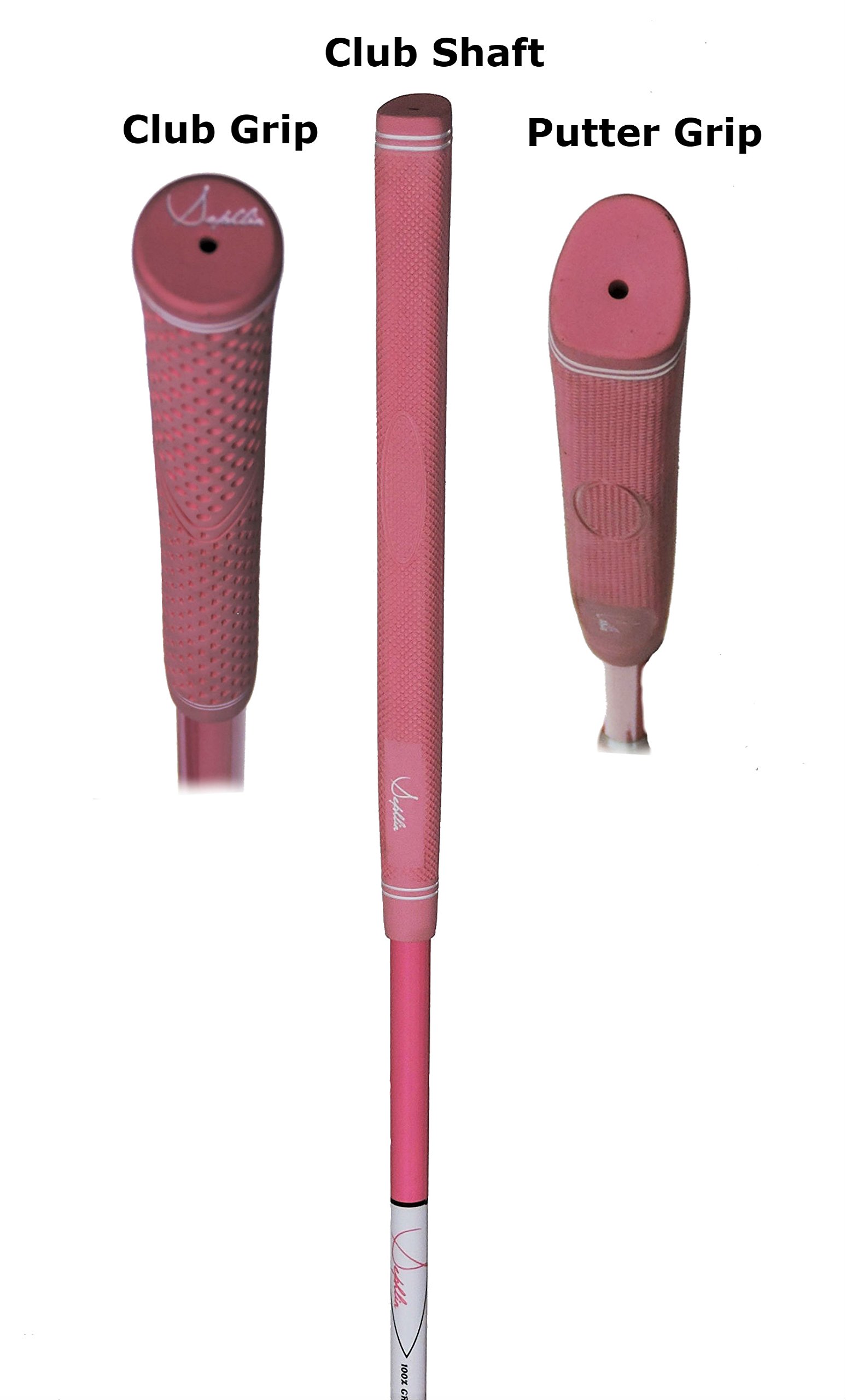 Sephlin - Lady Jayde Pink Girls Left Handed 7 Pieces Golf Club Set & Golf Bag Ages 6-10 2.0