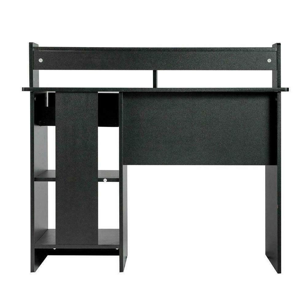 Thaweesuk Shop New Black Writing Table Computer Desk Laptop PC Wood Workstation Study Office Home Work Furniture E1 15mm Chipboard 43.3" x 19.69" x 37.4" (LxWxH