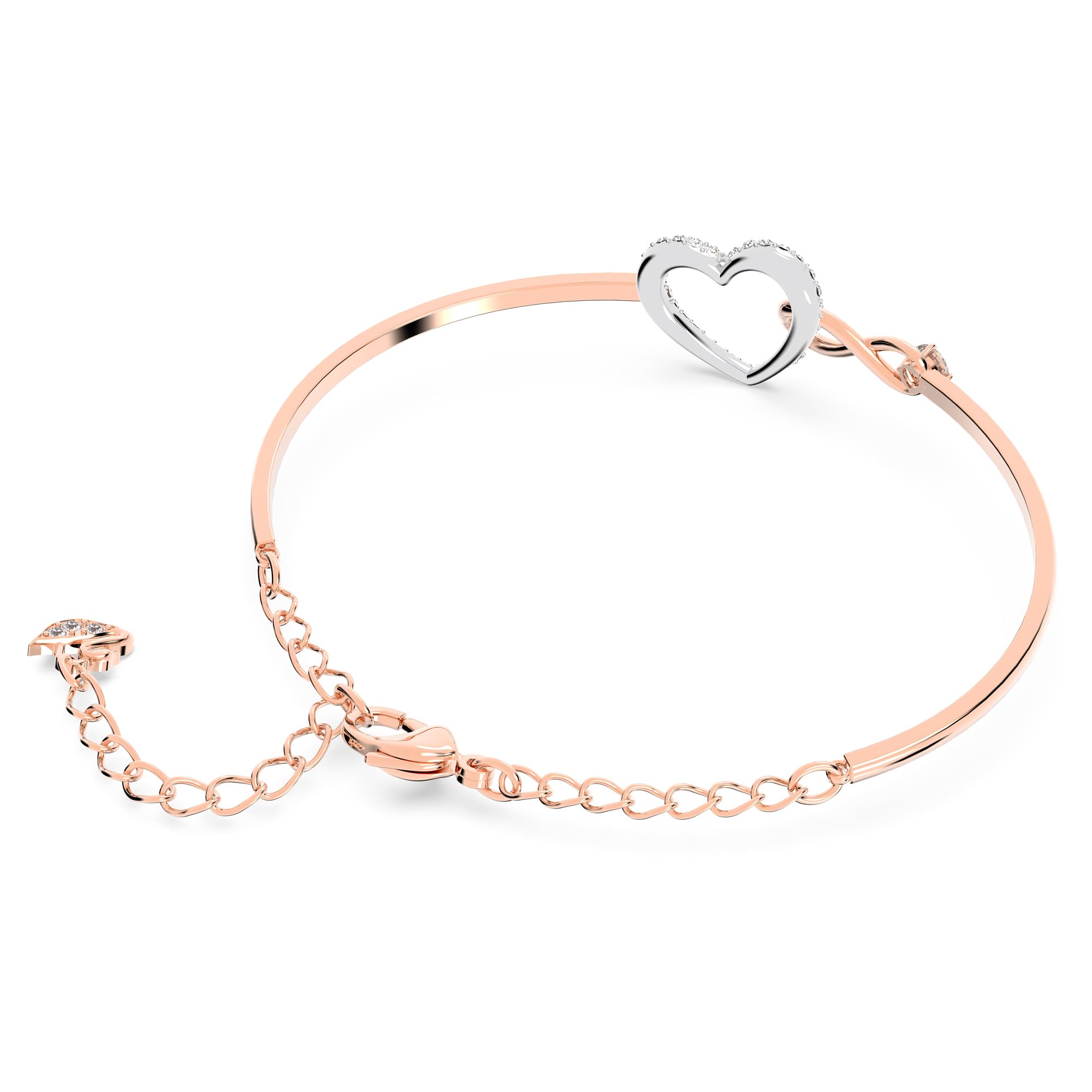Swarovski Infinity Heart Jewelry Collection, Necklaces and Bracelets, Rose Gold & Rhodium Tone Finish, Clear Crystals