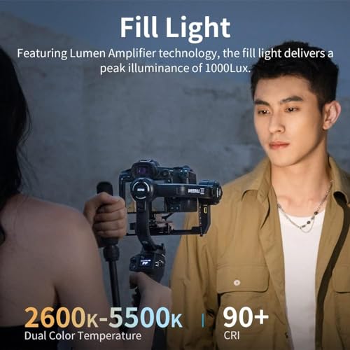 Zhiyun Weebill 3S Gimbal Stabilizer for DSLR and Mirrorless Camera, Professional Video Stabilizer for Sony Canon Nikon Panasonic Fujifilm Built-in LED Fill Light Support PD Fast Charge