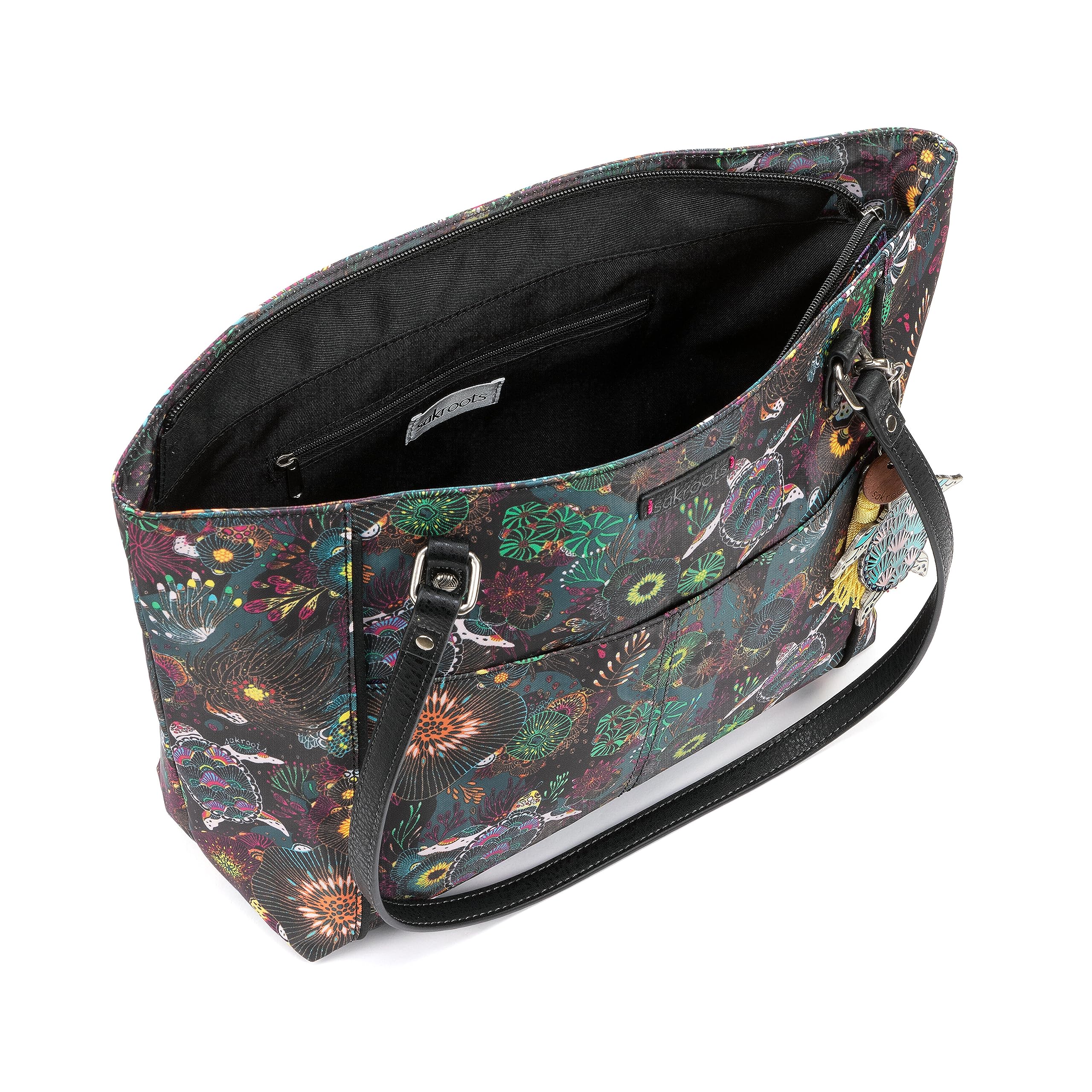 Sakroots Metro Tote Bag in Eco-Twill with Dual Shoulder Straps, Rainbow Seascape