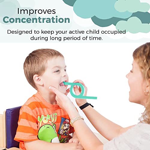 TalkTools Chewy | Oral Motor Sensory Tool for Kids and Toddlers | Therapy Tools to Improve Chewing and Biting (Green and Purple, 2 Count (Pack of 1))
