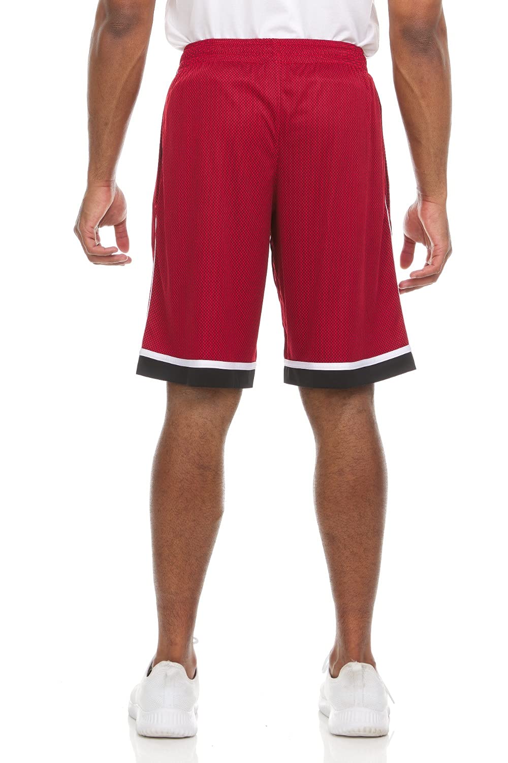 Spalding Mens Legendary Performance Basketball Short, 10" Inseam, Red, XL
