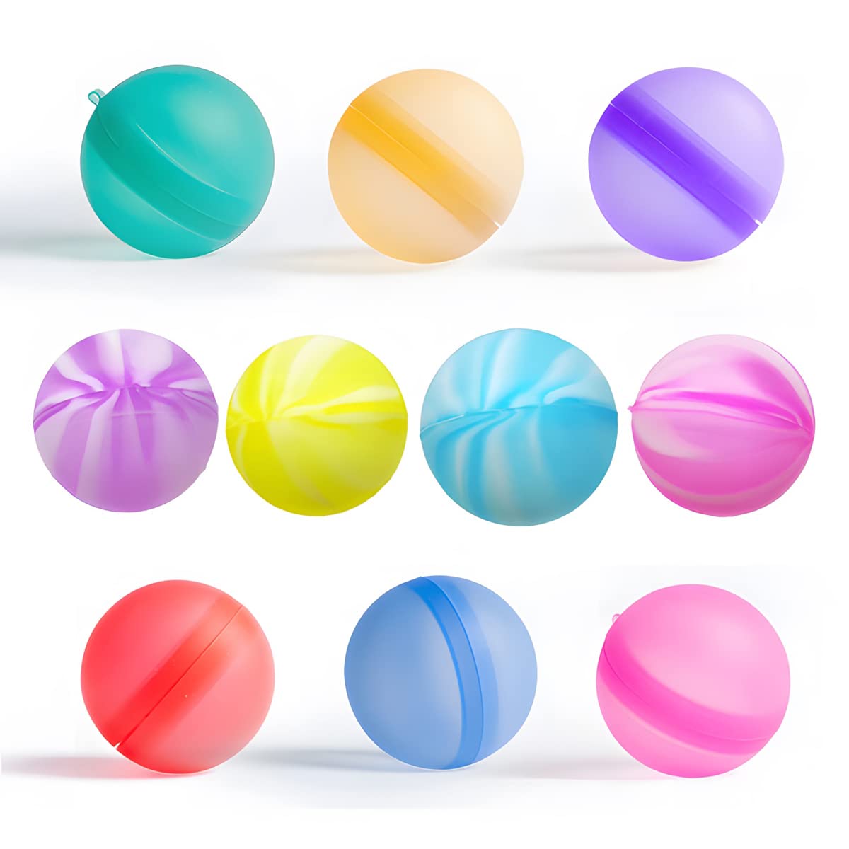 Reusable Water Balloons, Silicone Water Balloons Toy,Summer Toys for kids, Refillable Quick Fill Self Sealing Water (12PCS)