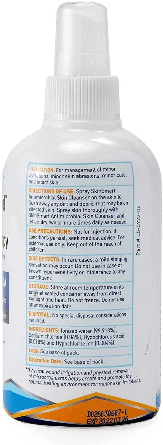 SkinSmart Eczema Therapy, Hypochlorous Antimicrobial Safely Removes Bacteria, so Your Skin Can Heal, Travel Size 2 Ounce Spray (Pack of 3)