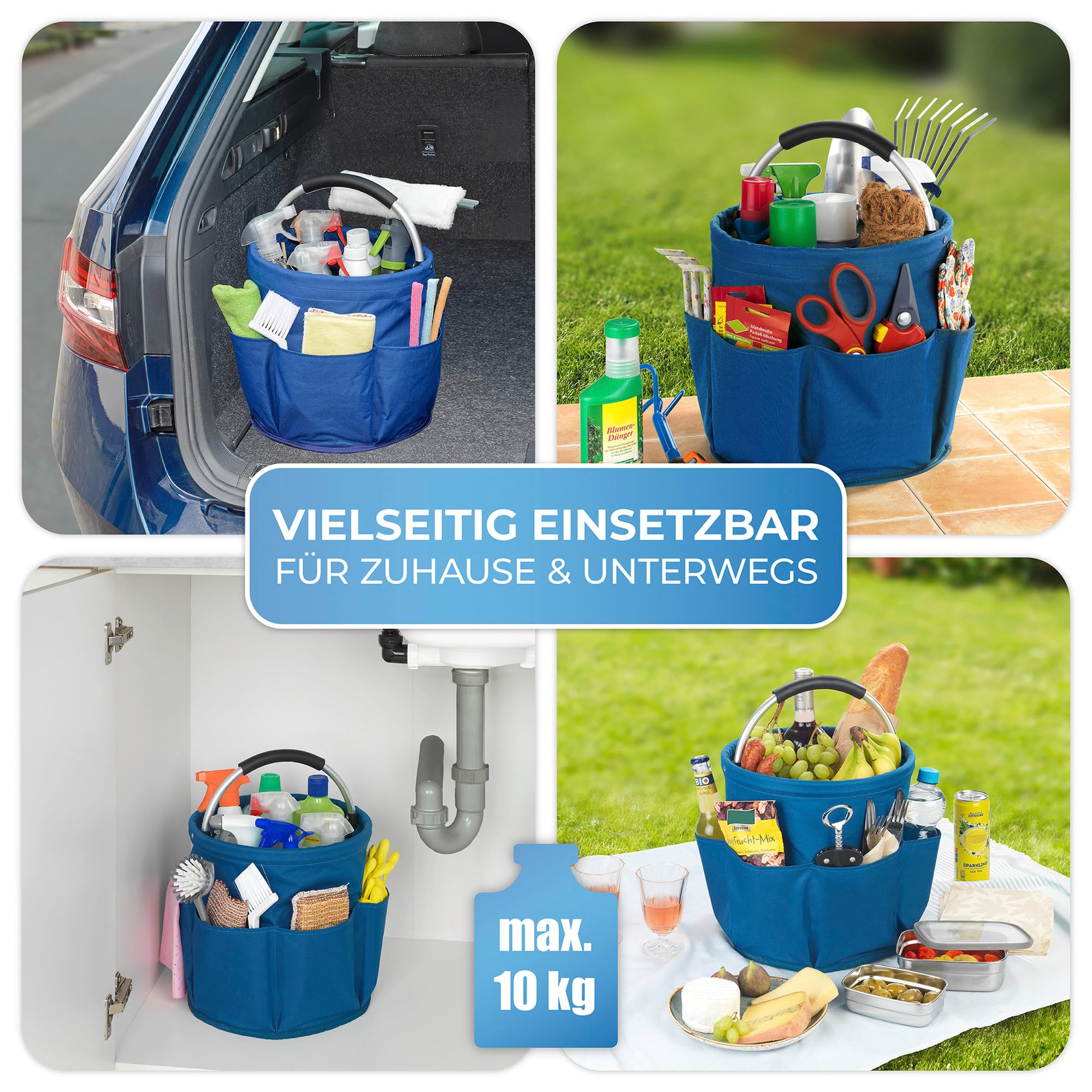 Wenko Storage Box for Cleaning Utensils, 4cm, Blue