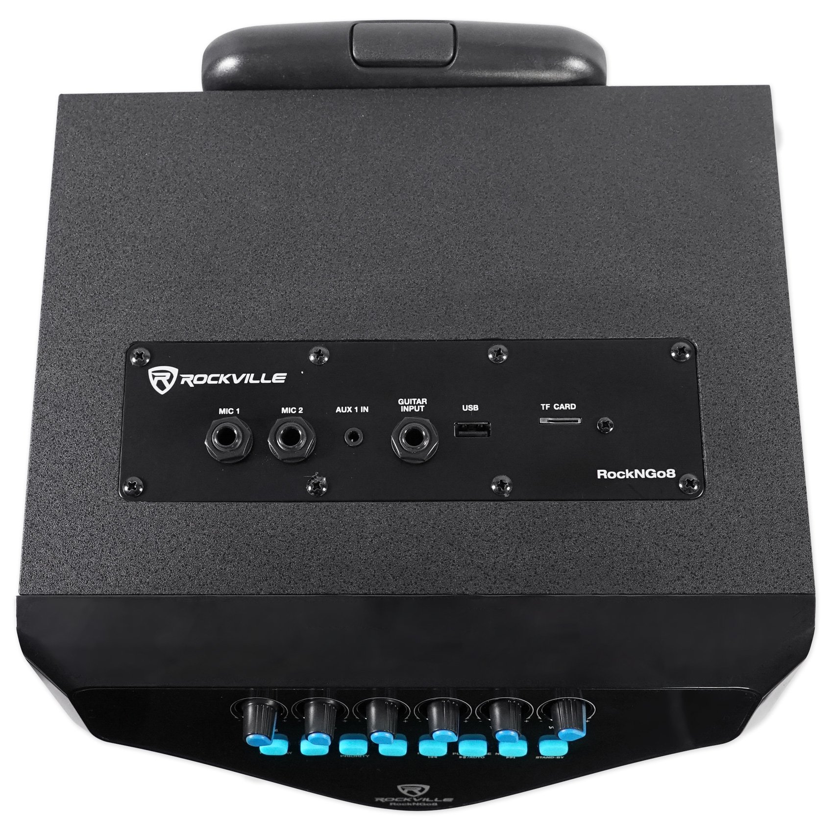 RockvilIe 8" Portable YouTube Bluetooth Karaoke Machine/System w/Wireless Mic