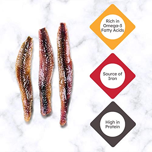 Roland Foods Flat Anchovy Fillets Packed in Olive Oil, Wild Caught from Spain, 14 OZ Can