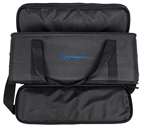 Rockville 3U Rack Bag Double-Sided Case with 12" Depth + Shoulder Strap (RRB30),Black