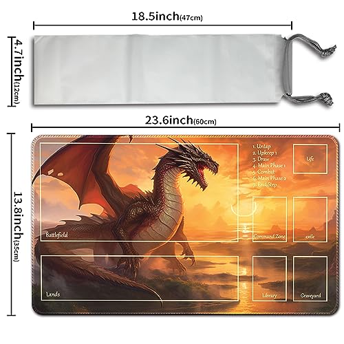 Premium Gaming Mat 60x35cm TCG Compatible with OCG CCG RPG MTG Gaming Mat, Mouse Mat Table Mat (Nicol-Bolas Original Game Mat)