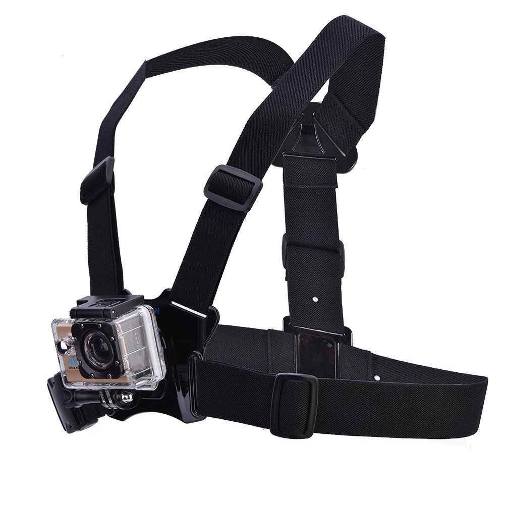 T osuny Adjustable Body Chest Strap, Mount Harness Belt for Gopro 5/4/3+/3 Sport Camera Skiing for Mountain Biking,Motocross,Paddle Sports with Adjustable and Solid Buckles