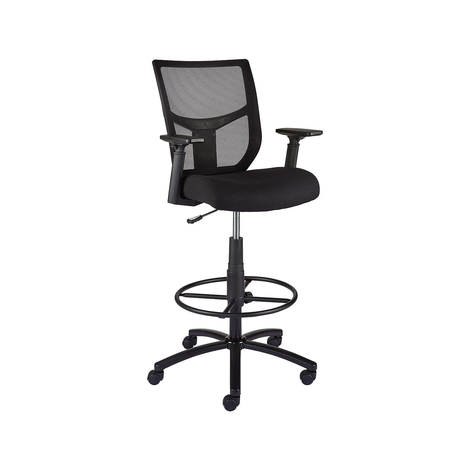 STAPLES 2262751 Cabal Mesh and Fabric Stool Black