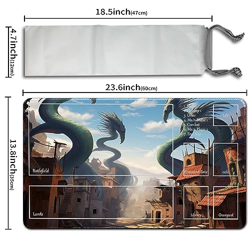 Premium Gaming Mat 60x35cm TCG Compatible with OCG CCG RPG MTG Gaming Mat, Mouse Mat Table Mat (Original Game Mat)