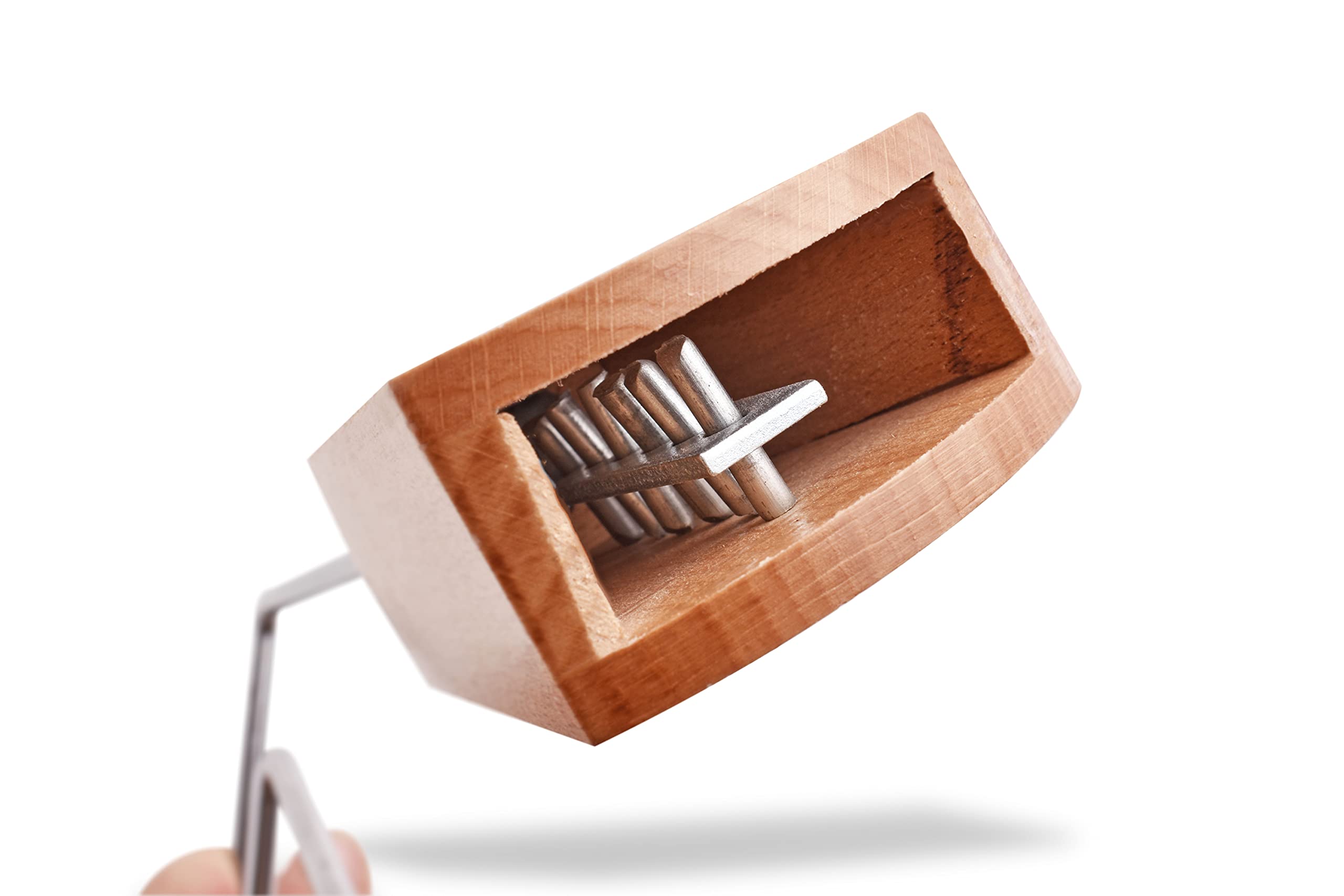 Tutonki Vibraslap - Percussion Instrument - Rotate the Sound Chamber and the Sound will Vary - Produces "Jawbone" Sound Effect - Complete with Mesh Cloth Storage Bag