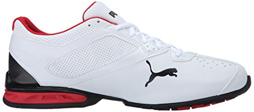 PUMA Mens Tazon 6 Cross Trainer, PUMA Mens White-PUMA Mens Black-PUMA Mens Silver, 10