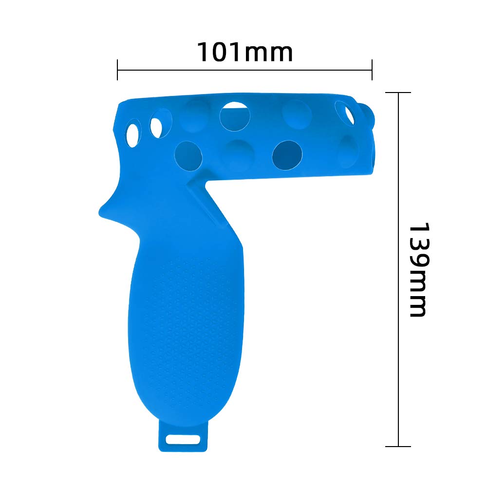 TUTUO Grip Cover for Oculus Quest 2 Touch Controller Accessories, Silicone Anti-Fall Protector with Adjustable Hand Strap(Blue)