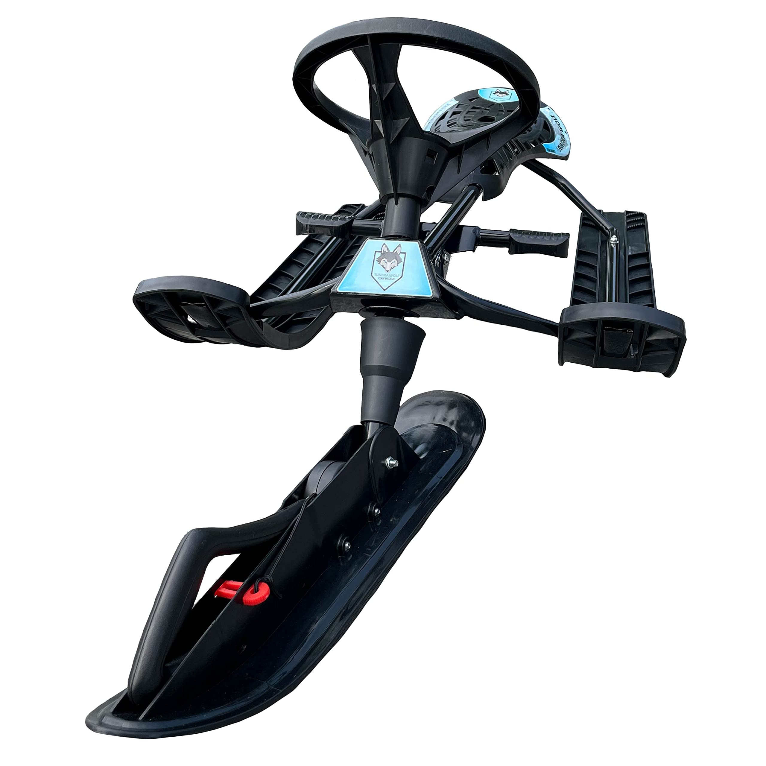 Snow sled Snow Racer with Steering, Brakes and Retractable pullcord