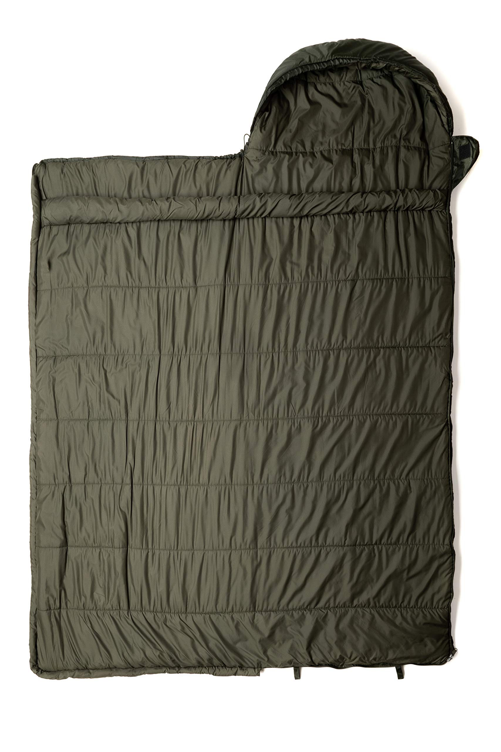 Snugpak Basecamp Ops Navigator Sleeping Bag with Compression Stuff Sack, Right Hand Zip, Olive
