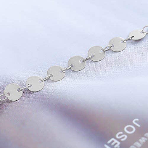 Simsly Boho Silver Waist Chain Sequins Body Chains Summer Beach Waist Jewelry for Women and Girls