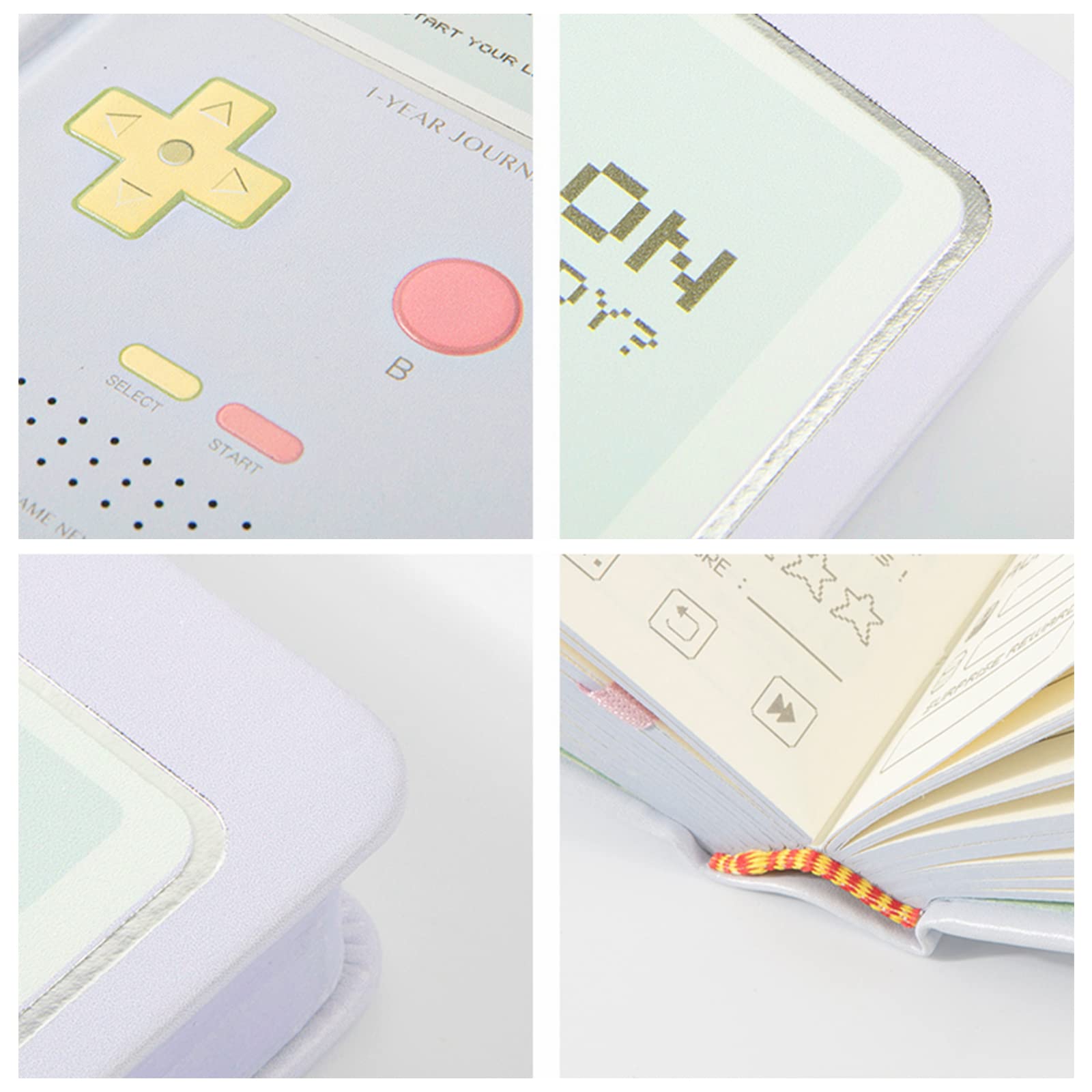 Undated Daily Planner 365 Days Notebook Game Design Pocket Organizer Appointment Book Journal Notebook A6 mini Cute Diary (Pink)
